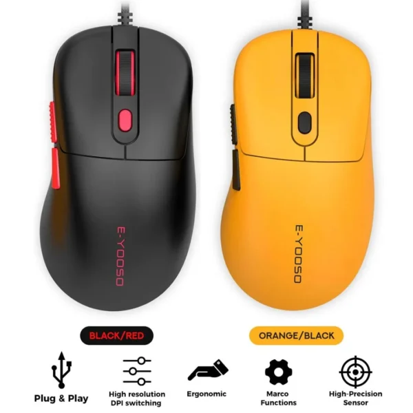 E-YOOSO X-51 Gaming Mouse with Adjustable DPI & Macro – E-yooso